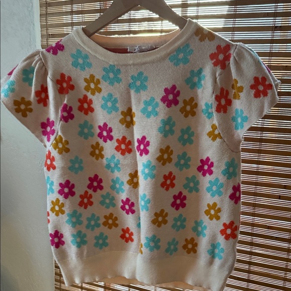 THML | Sweaters | Thml Floral Sweater Cream Blue Red Orange | Poshmark